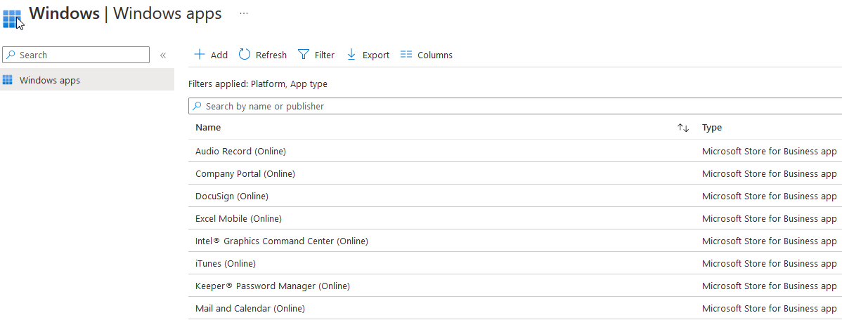 Intune - Remove old store apps from Intune Apps list - Van Ooijen