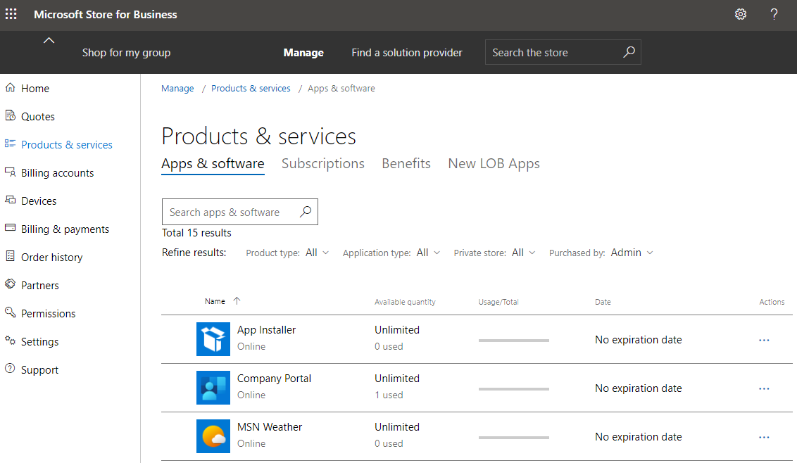 Intune - Remove old store apps from Intune Apps list - Van Ooijen